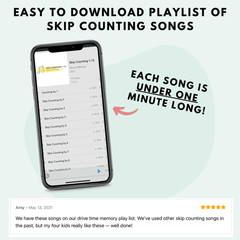 The Best Skip Counting Songs 1-12 from Musical Memory