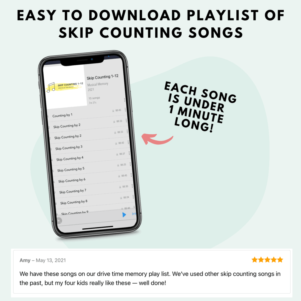 The Best Skip Counting Songs 1-12 from Musical Memory