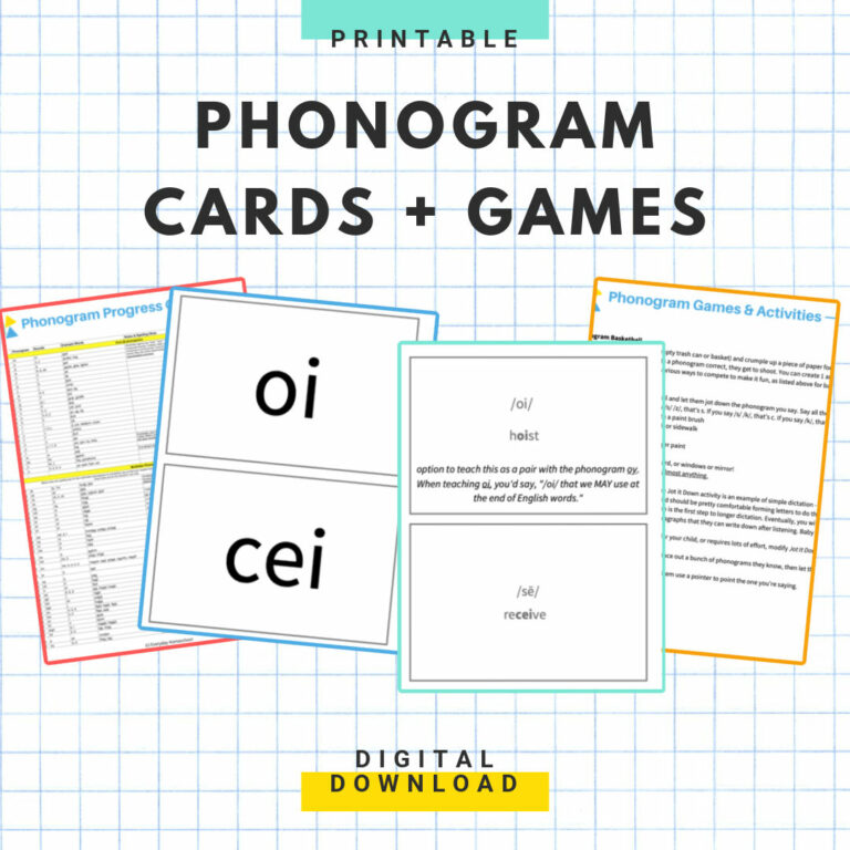Complete Printable Phonogram Packet: Games & Flashcards (Ages 3-9)