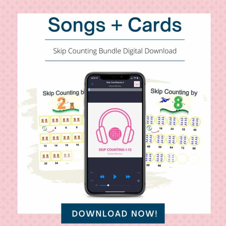 Count by 4 - Simple Children's Song & Chart - Musical Memory