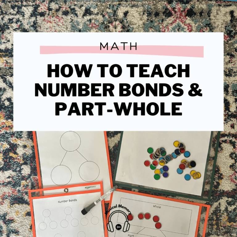 Number Bonds in Elementary Math (Preschool - 3rd Grade) - Musical Memory